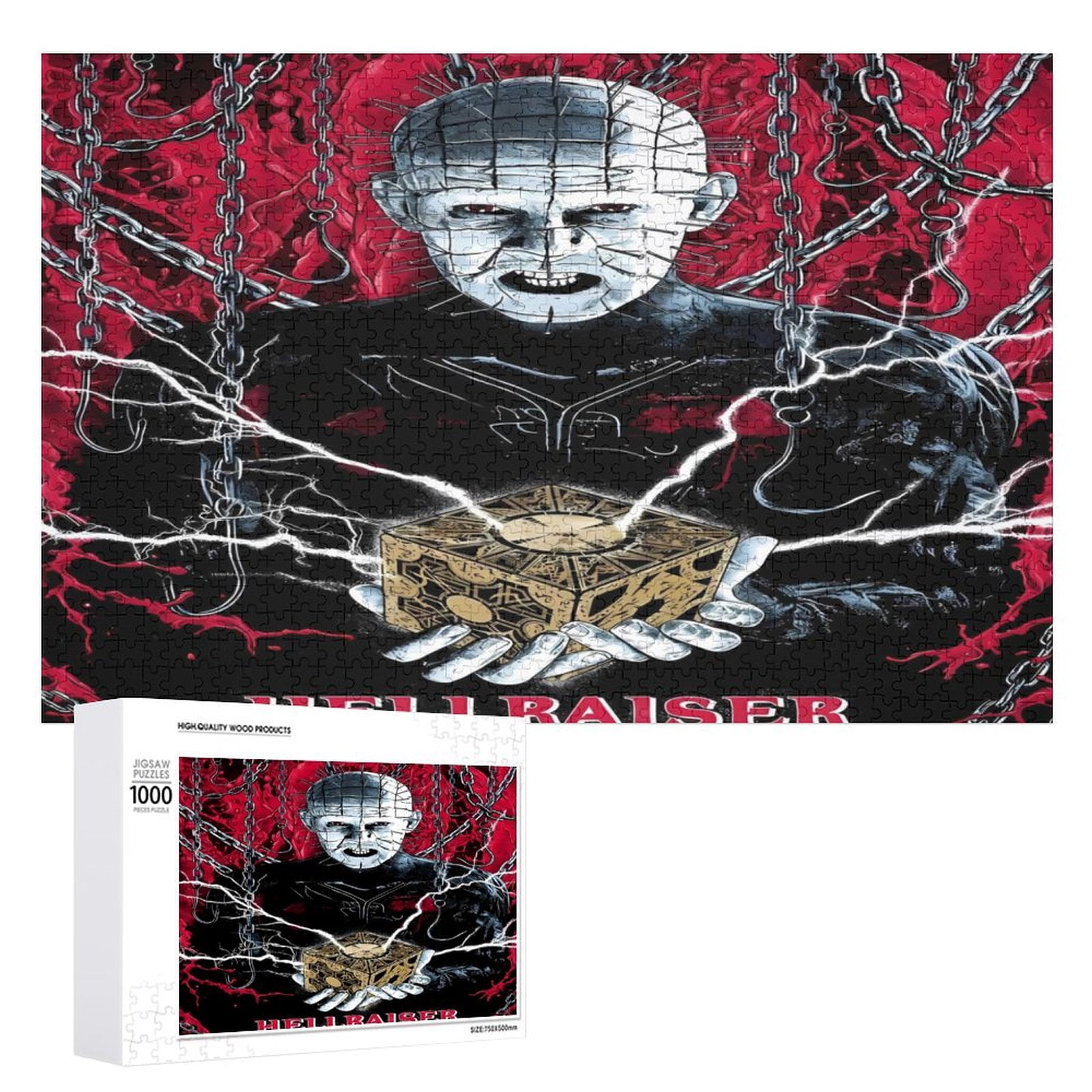 Pinhead Hellraiser Wooden Picture Puzzle-Eco-Friendly Wood, Educational ...