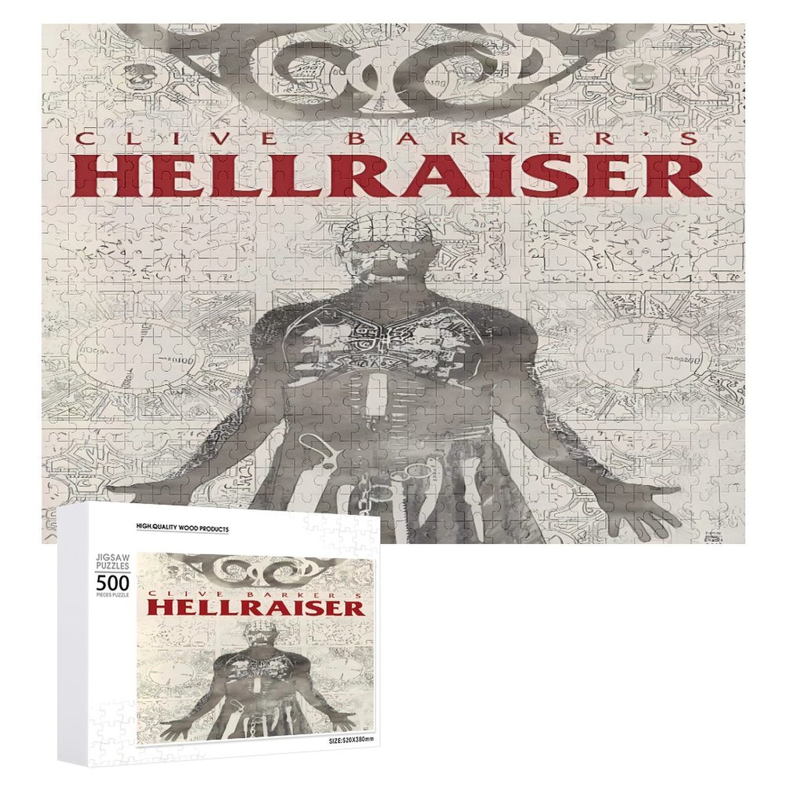 Pinhead Hellraiser Wooden Picture Puzzle-Eco-Friendly Wood, Educational ...