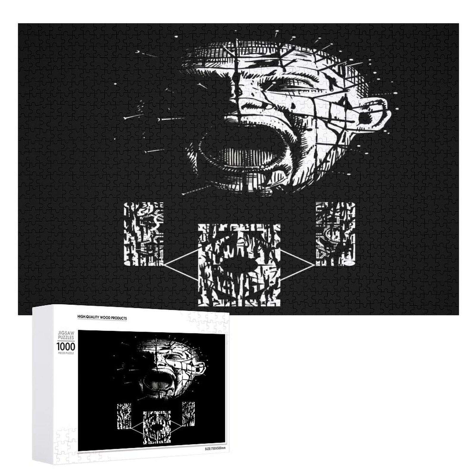 Pinhead Hellraiser Wooden Picture Puzzle-Eco-Friendly Wood, Educational ...