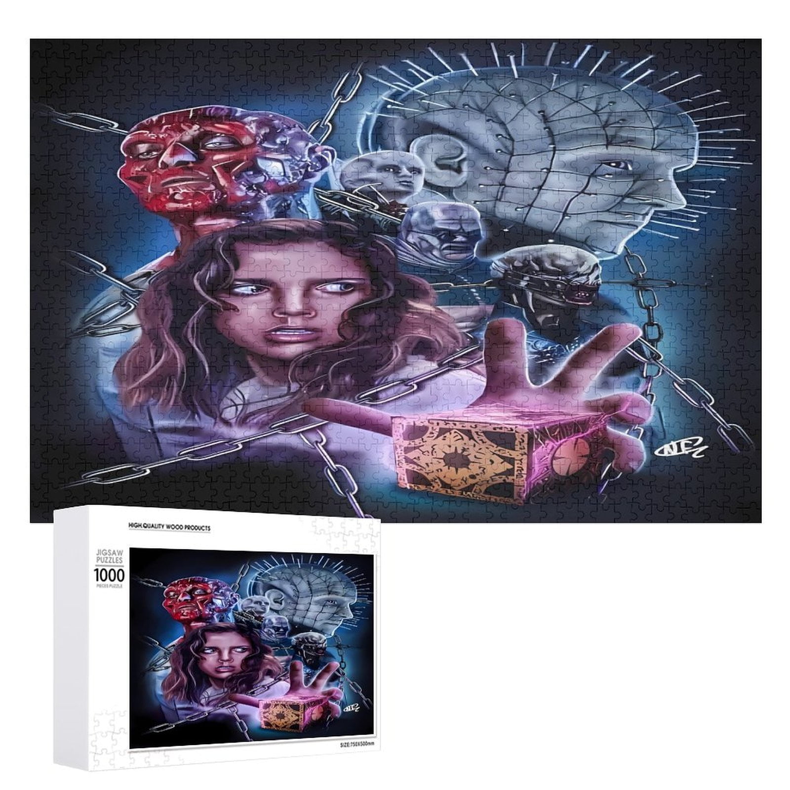 Pinhead Hellraiser Wooden Picture Puzzle-Eco-Friendly Wood, Educational ...