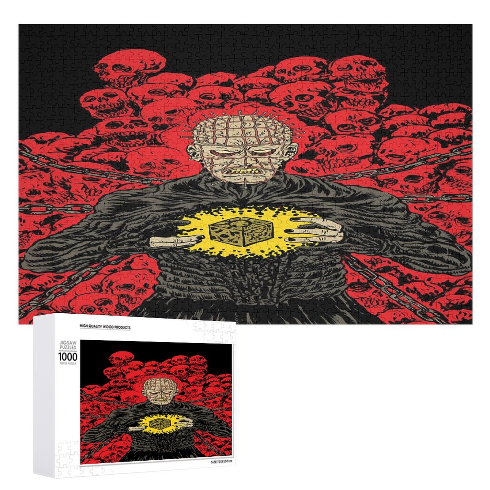 Pinhead Hellraiser Wooden Picture Puzzle-Eco-Friendly Wood, Educational ...