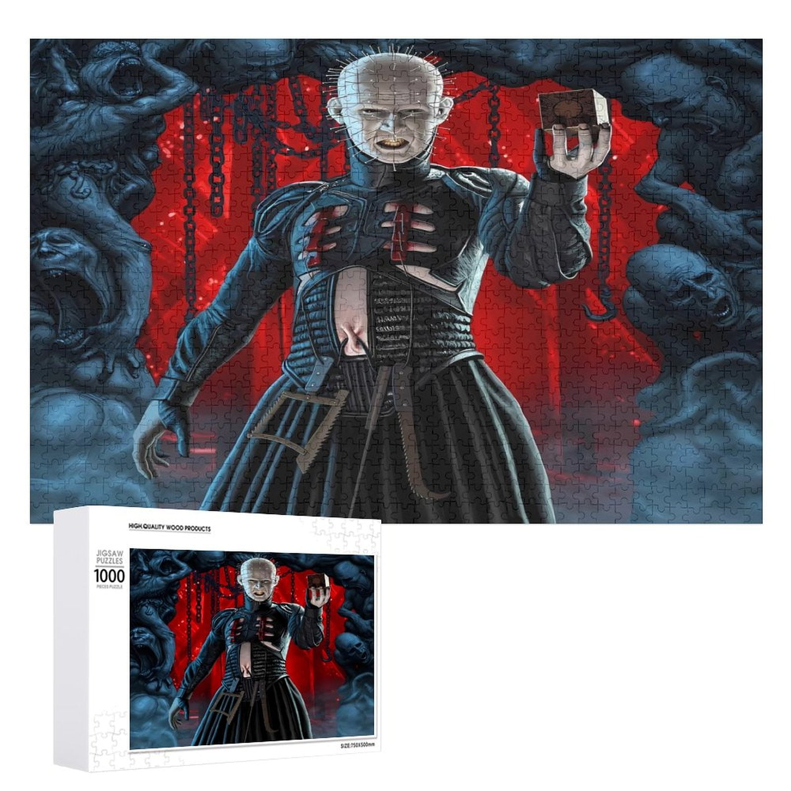 Pinhead Hellraiser Wooden Picture Puzzle-Eco-Friendly Wood, Educational ...