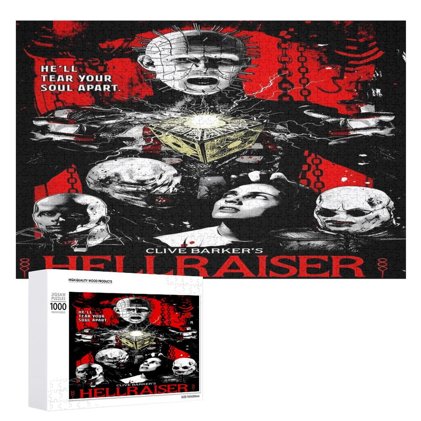 Pinhead Hellraiser Wooden Picture Puzzle-Eco-Friendly Wood, Educational ...