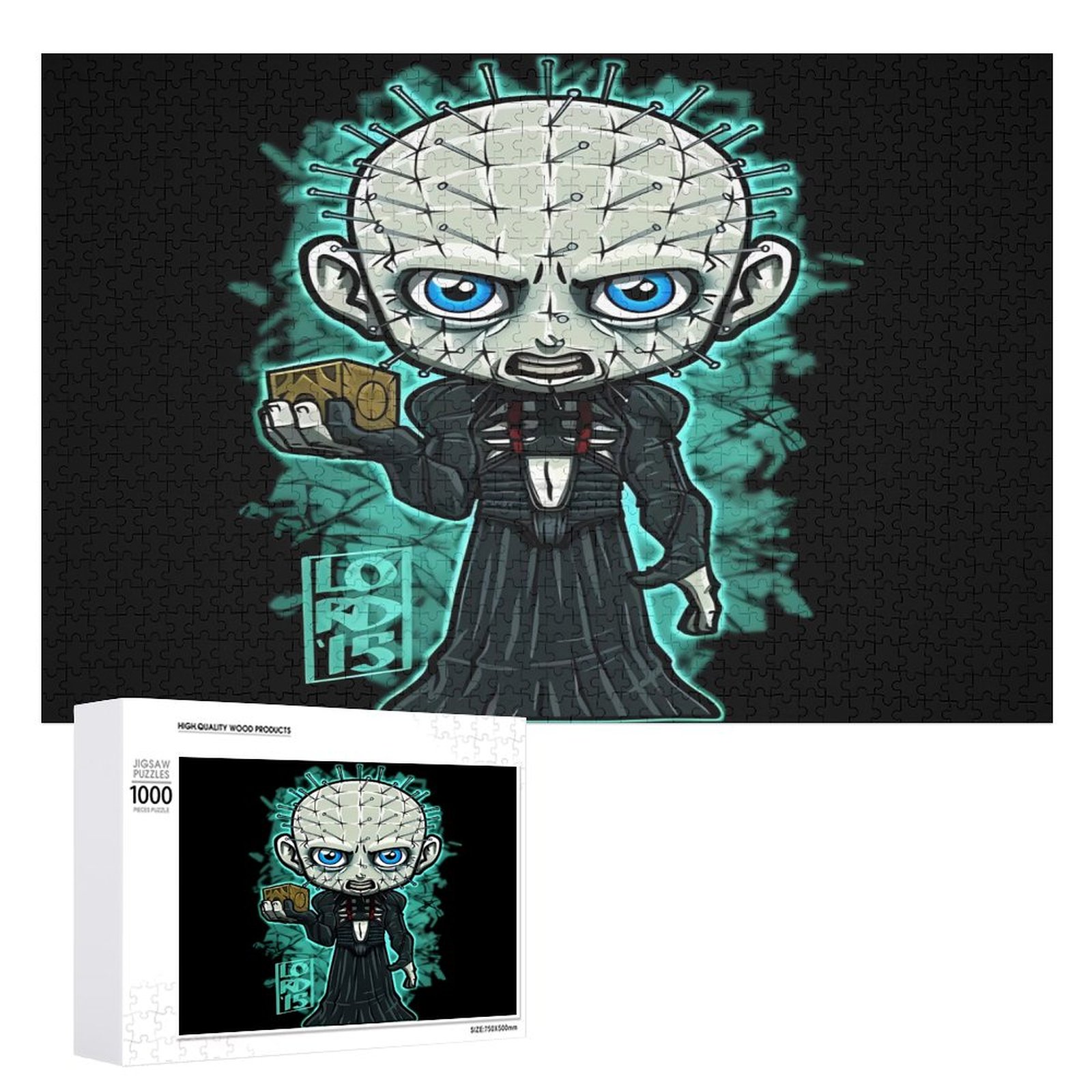 Pinhead Hellraiser Wooden Picture Puzzle-Eco-Friendly Wood, Educational ...