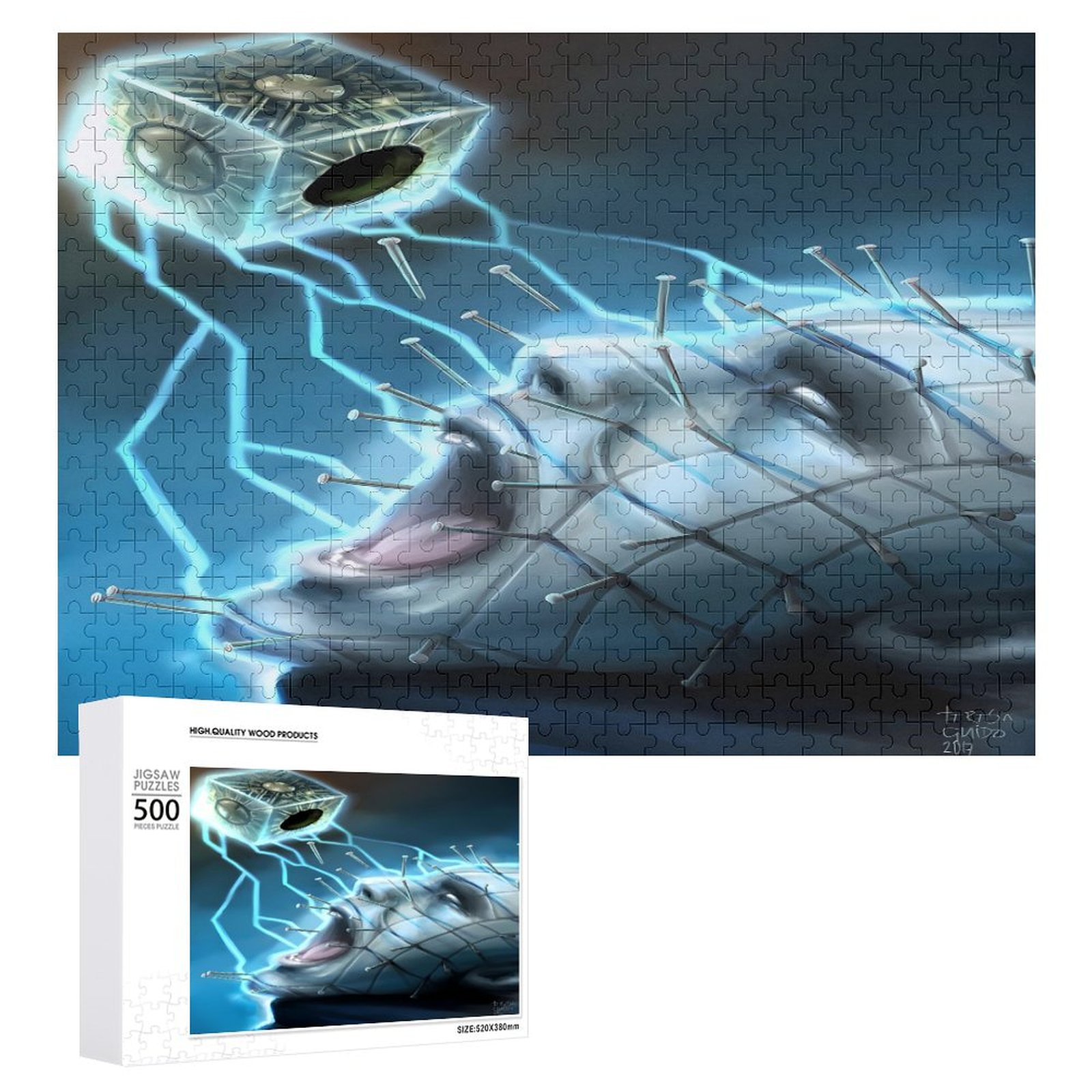 Pinhead Hellraiser Wooden Picture Puzzle-Eco-Friendly Wood, Educational ...