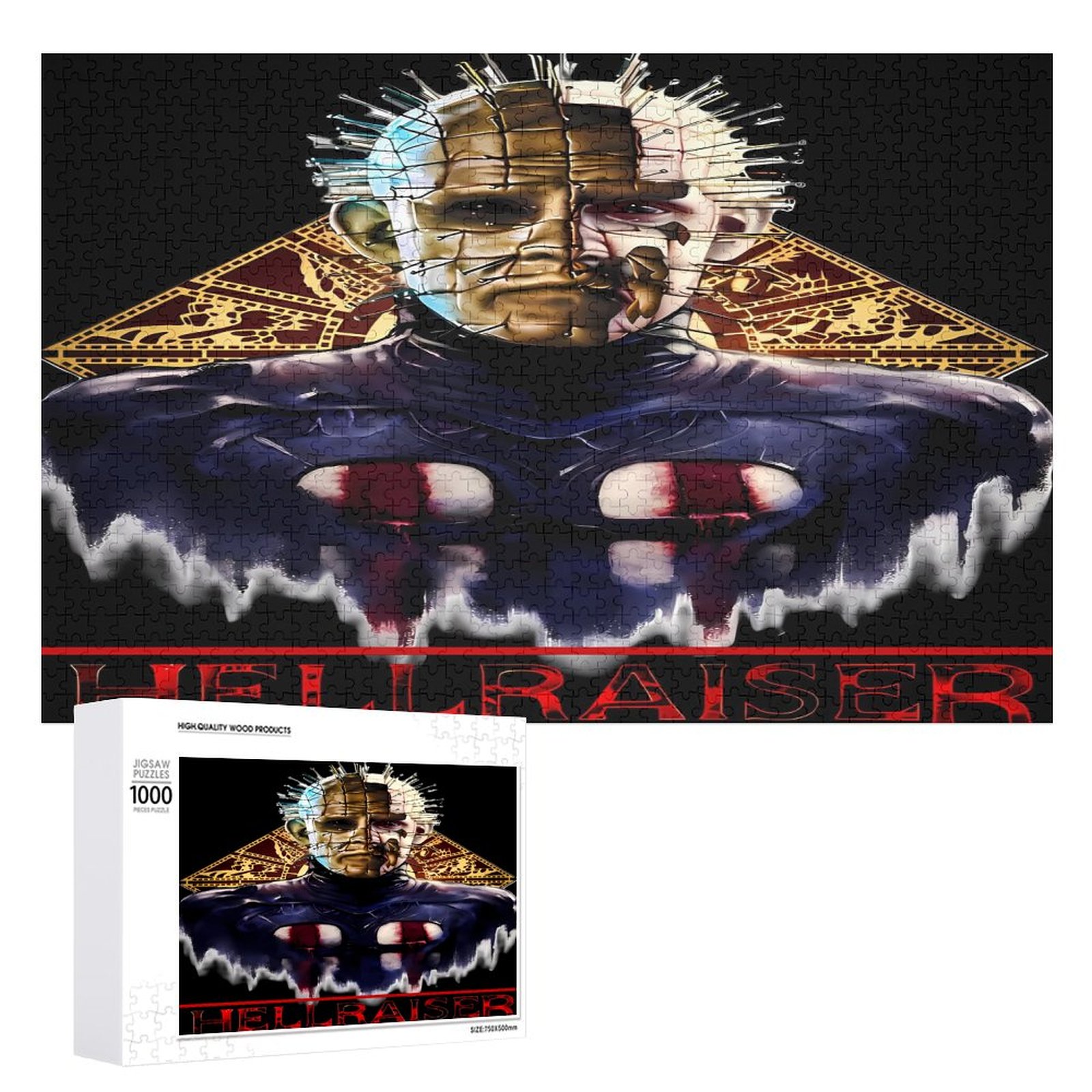 Pinhead Hellraiser Wooden Picture Puzzle-Eco-Friendly Wood, Educational ...