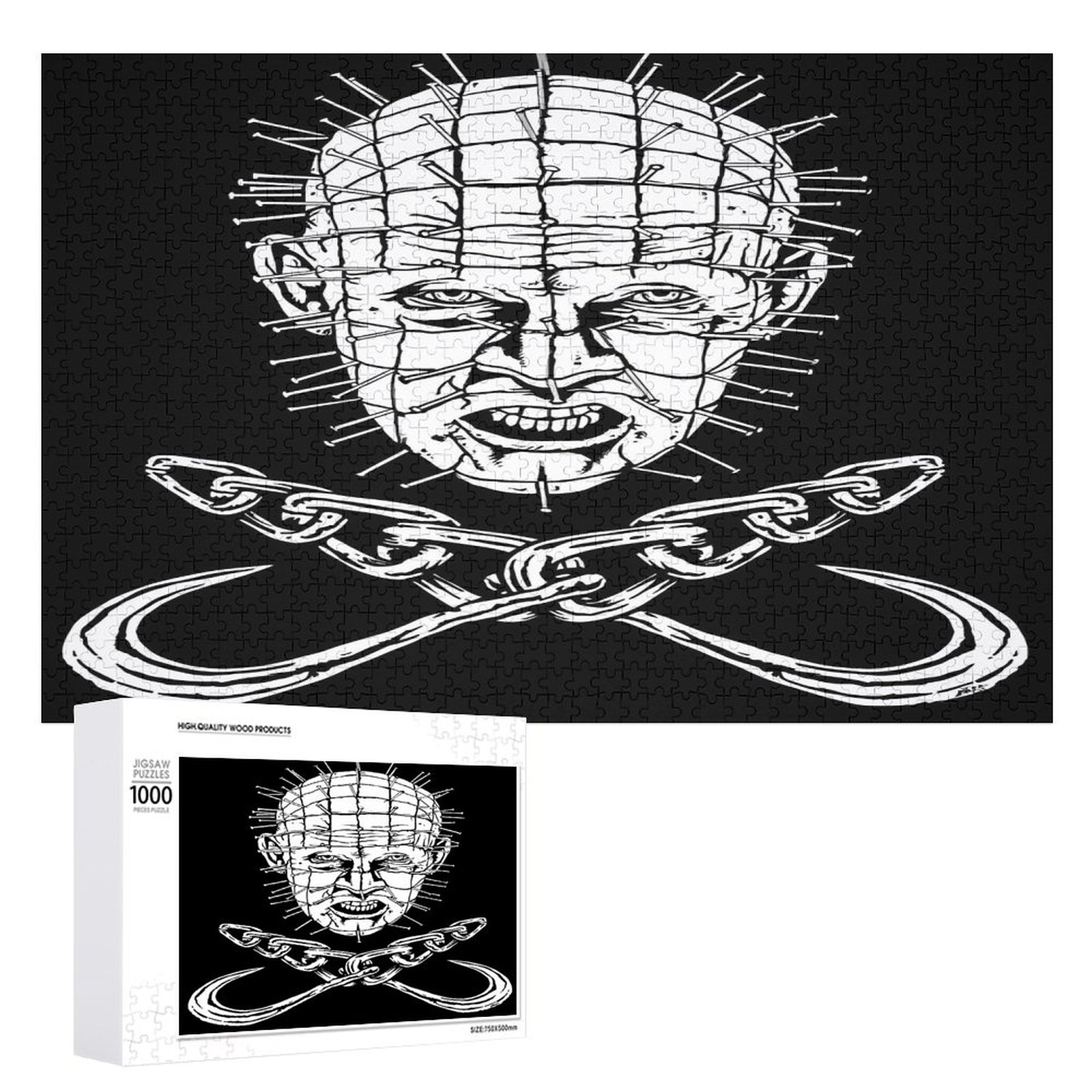 Pinhead Hellraiser Wooden Picture Puzzle-Eco-Friendly Wood, Educational ...