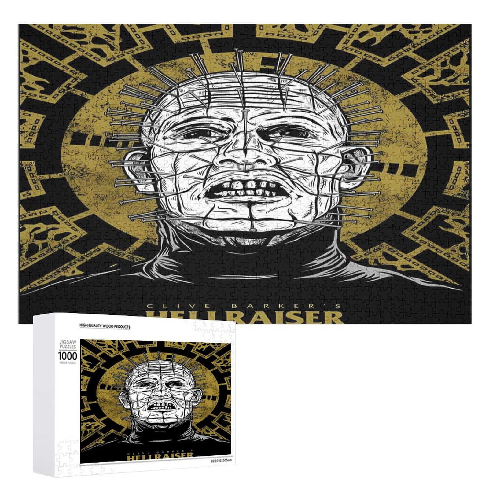Pinhead Hellraiser Wooden Picture Puzzle-Eco-Friendly Wood, Educational ...