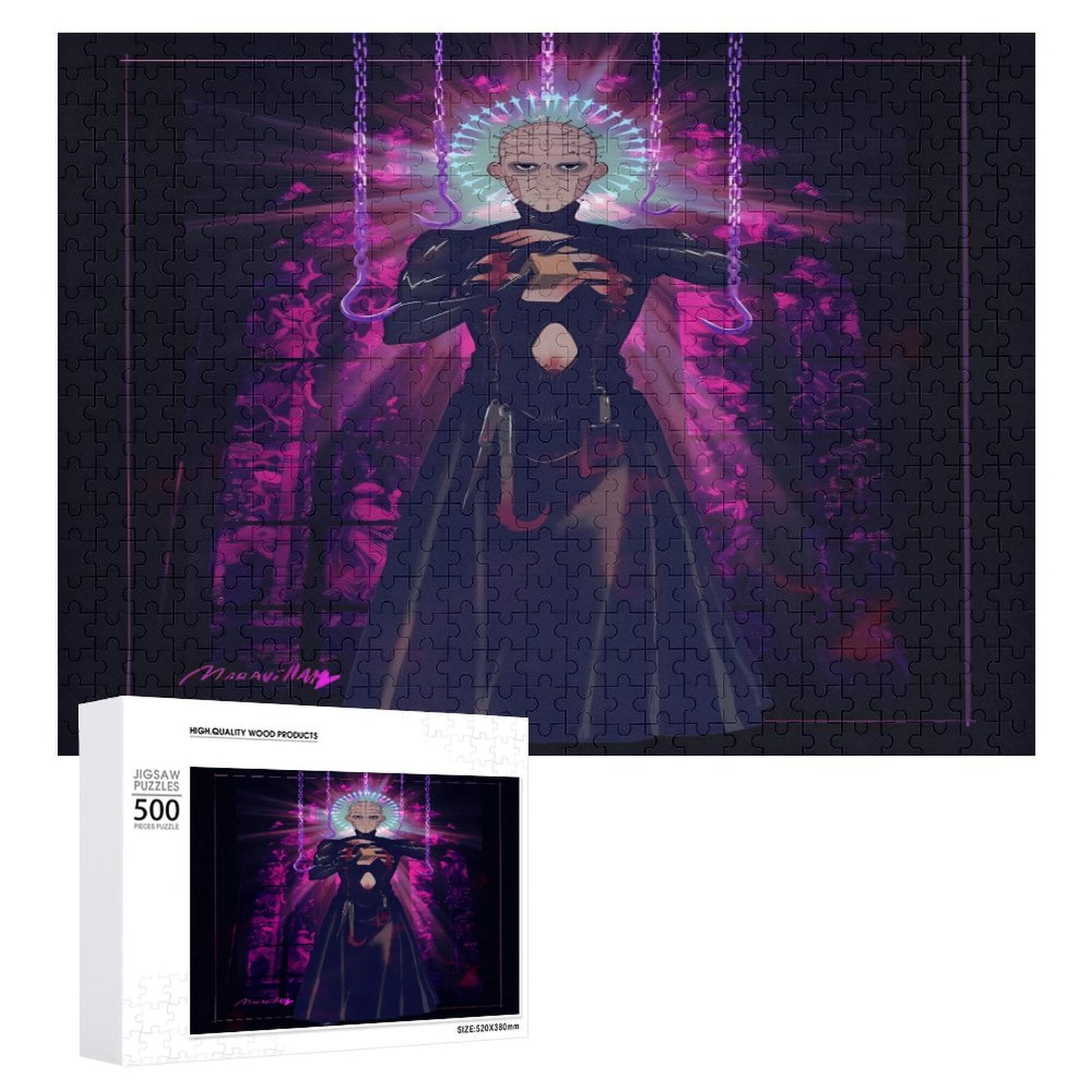 Pinhead Hellraiser Wooden Picture Puzzle-Eco-Friendly Wood, Educational ...