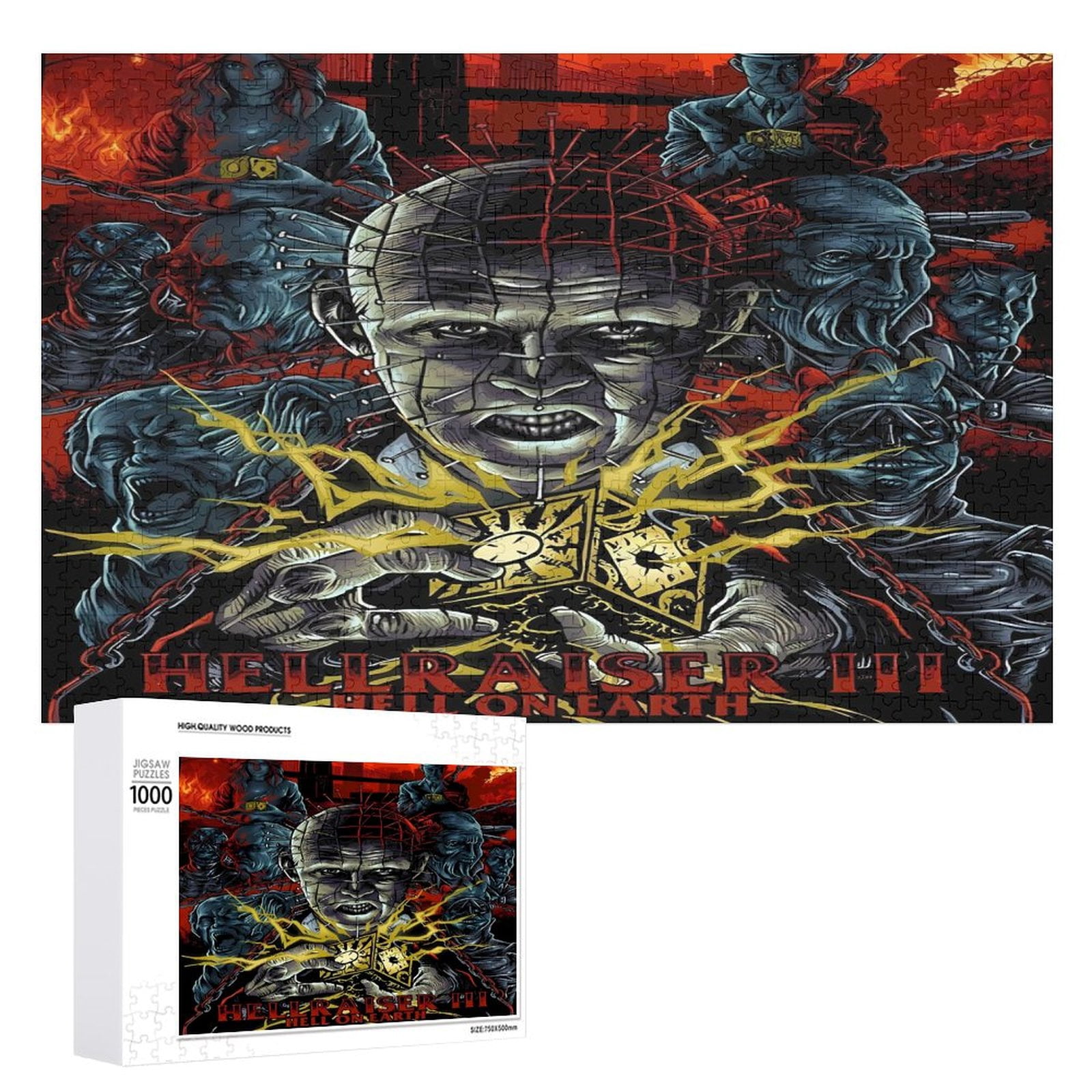 Pinhead Hellraiser Wooden Picture Puzzle-Eco-Friendly Wood, Educational ...