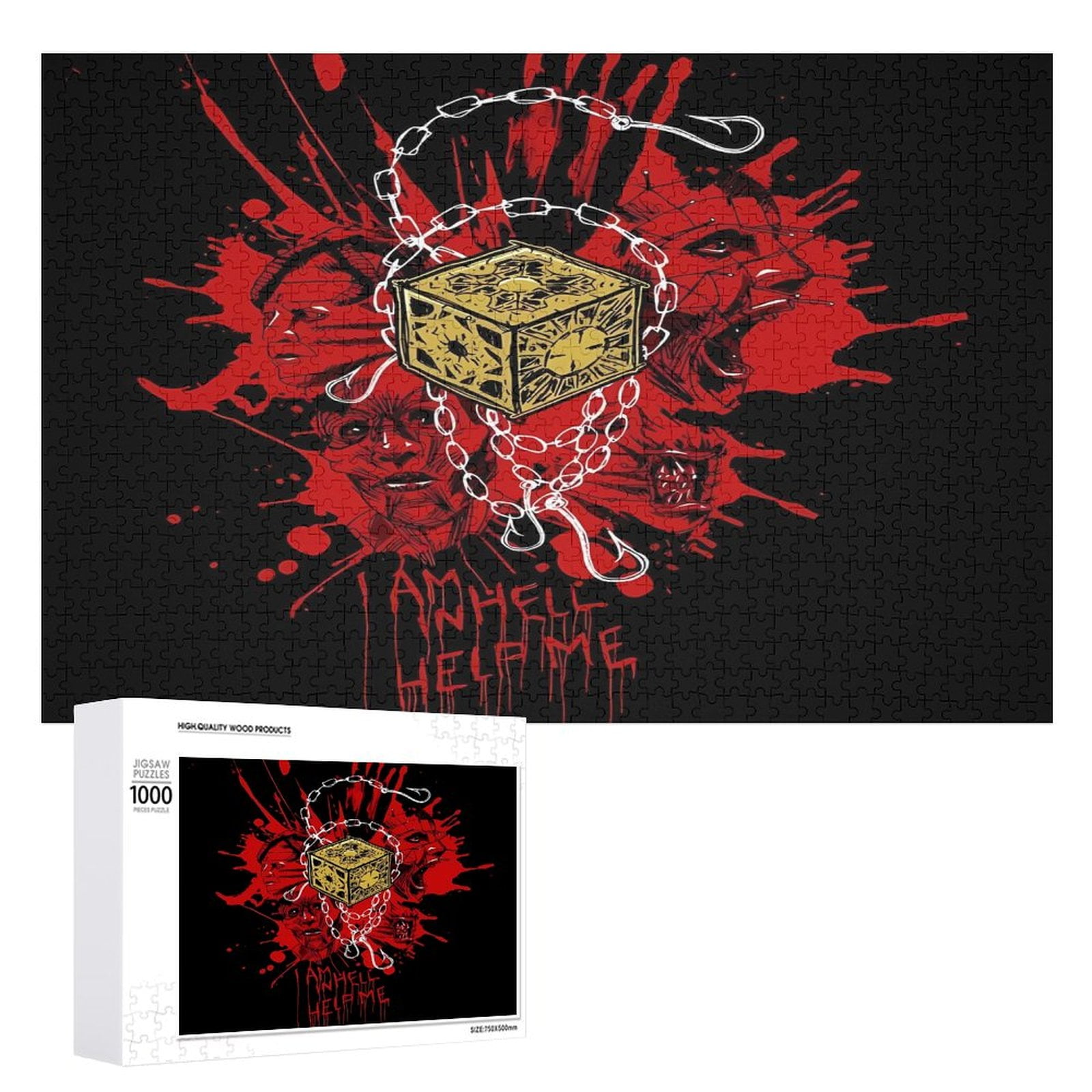 Pinhead Hellraiser Wooden Picture Puzzle-Eco-Friendly Wood, Educational ...