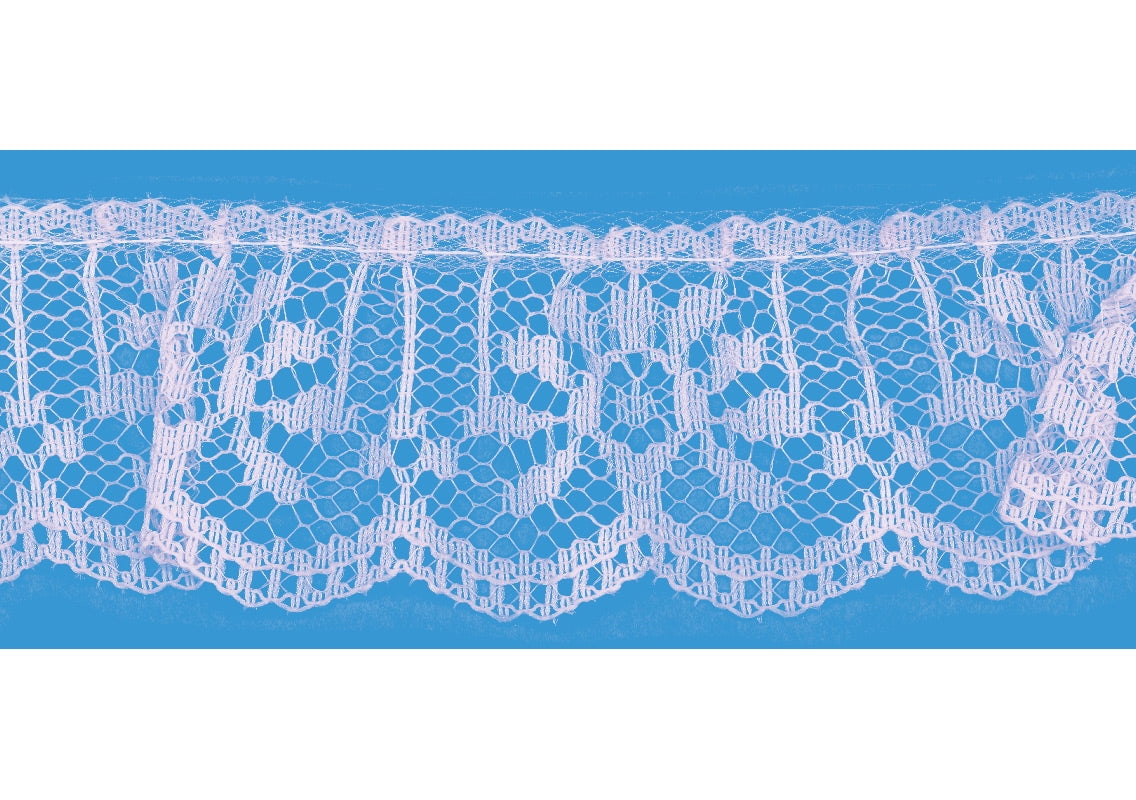 Pink 1 Inch Ruffled Vertical Lace - Walmart.com