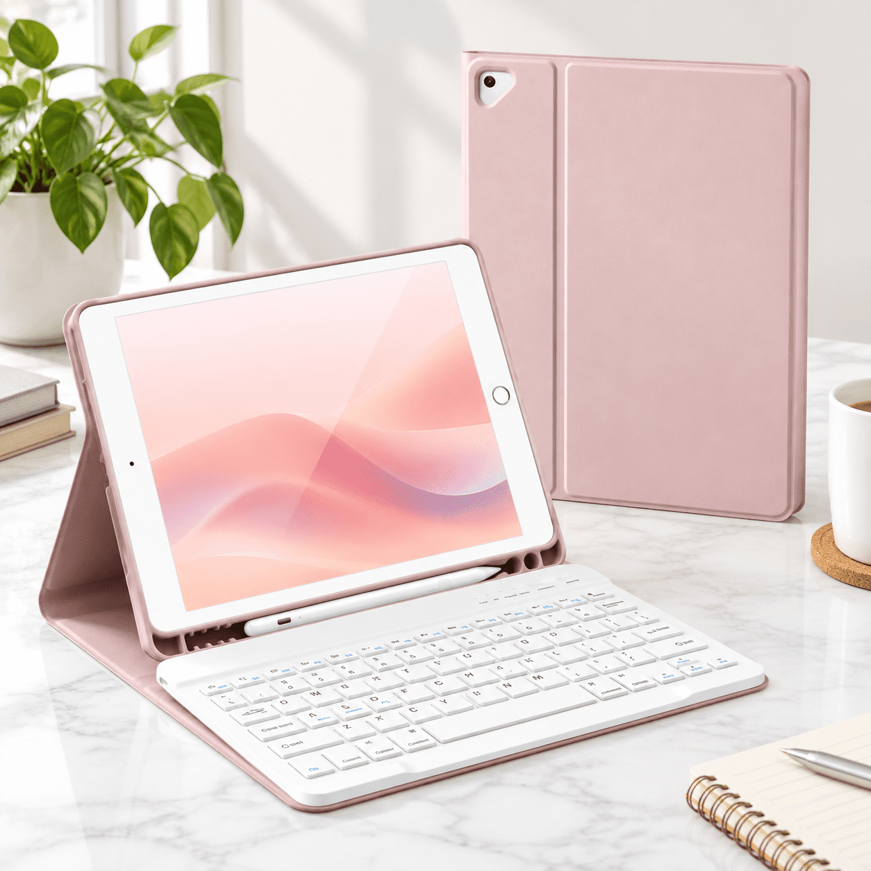 Pink 10.2 Inch Detachable Case for iPad 9th/8th/7th Gen, Air 3rd Gen ...