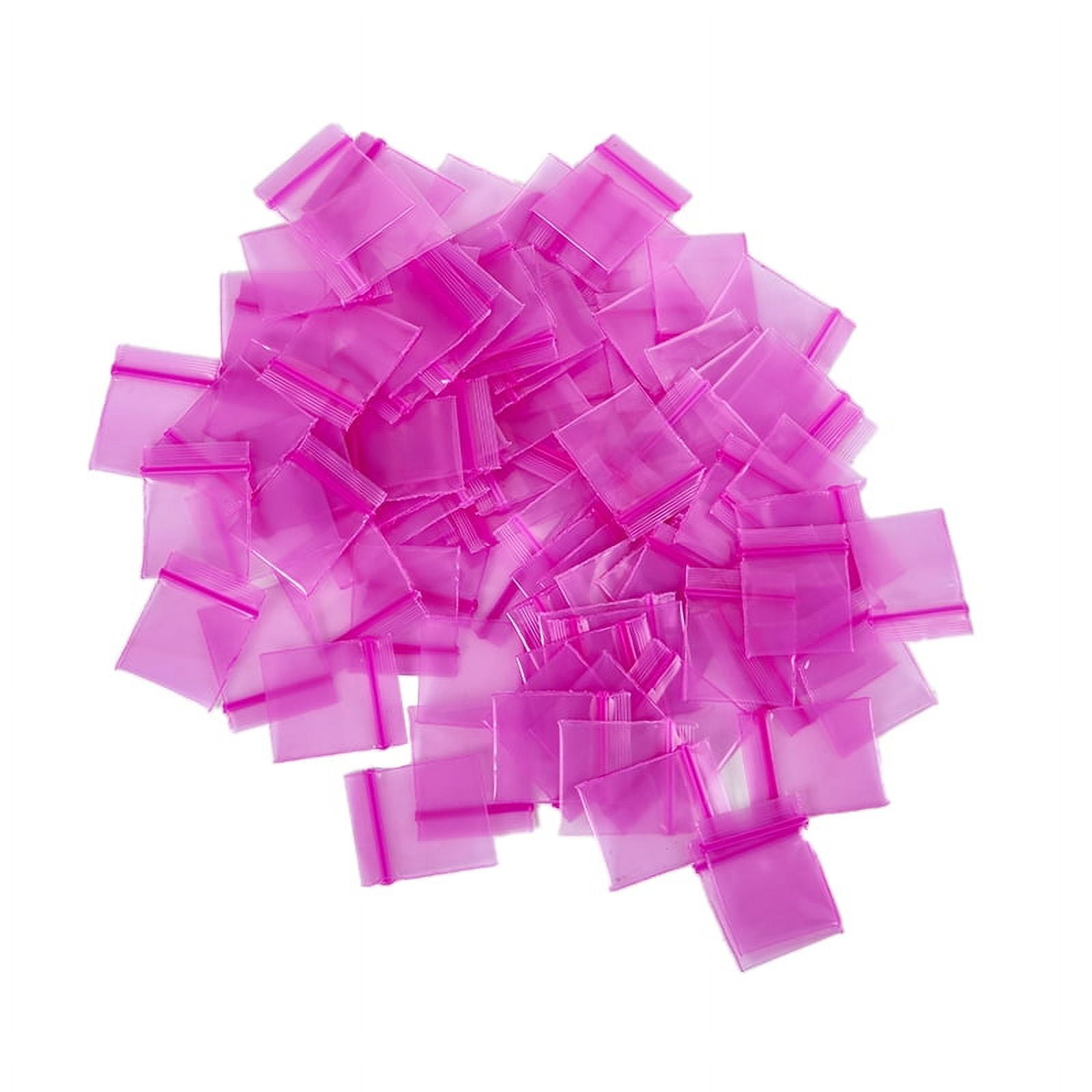 (Pink) 100Pcs Plastic Packaging Bags Ziplock Pill Packaging Pouches New ...