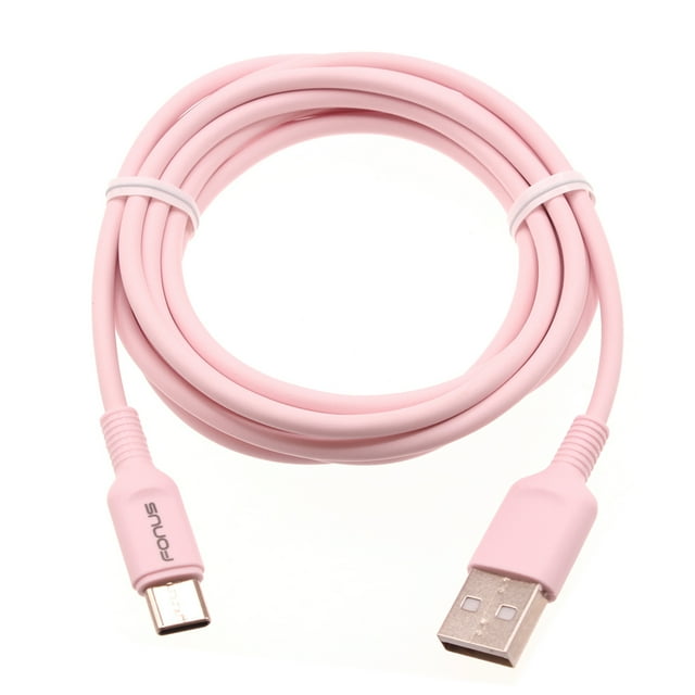 Pink 10ft Long USB-C Cable for Samsung Galaxy S25/Ultra/Plus - Charger ...
