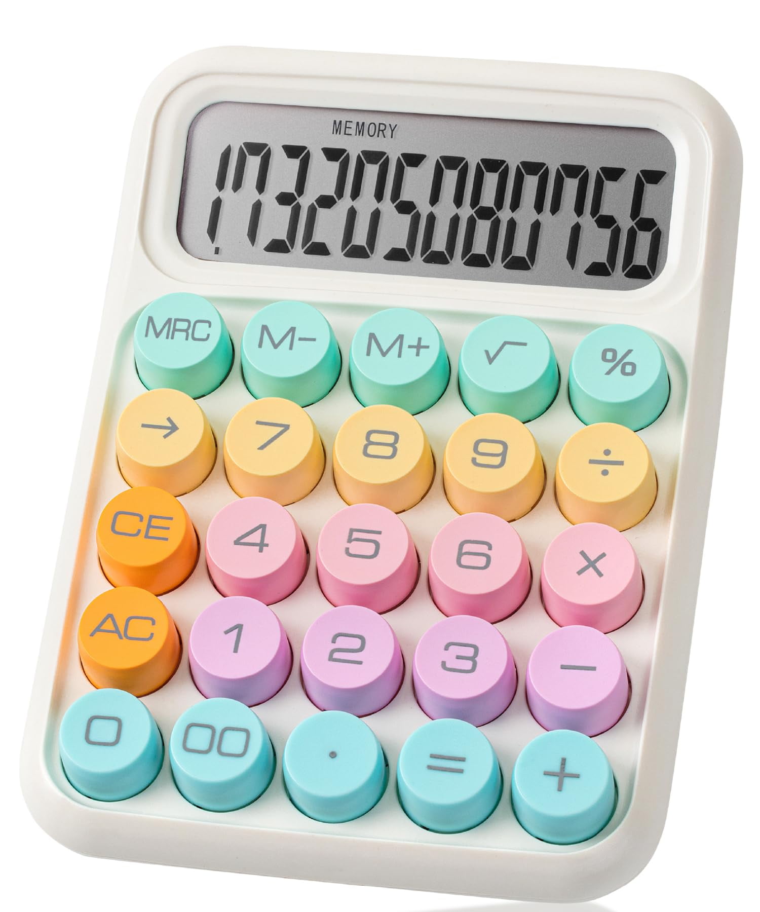 Pink 12-Digit Mechanical Calculator with Large Buttons - Walmart.com