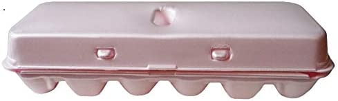 Pink 12-Egg Blank Styrofoam Carton - 125 Pack - Walmart.com