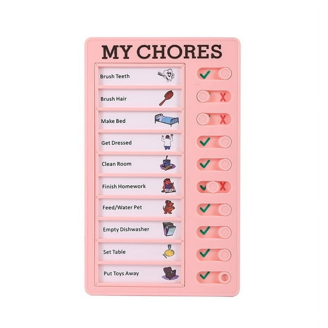 (Pink 1pc) Children's Daily Task Planning Board Wall Hanging Memo ...