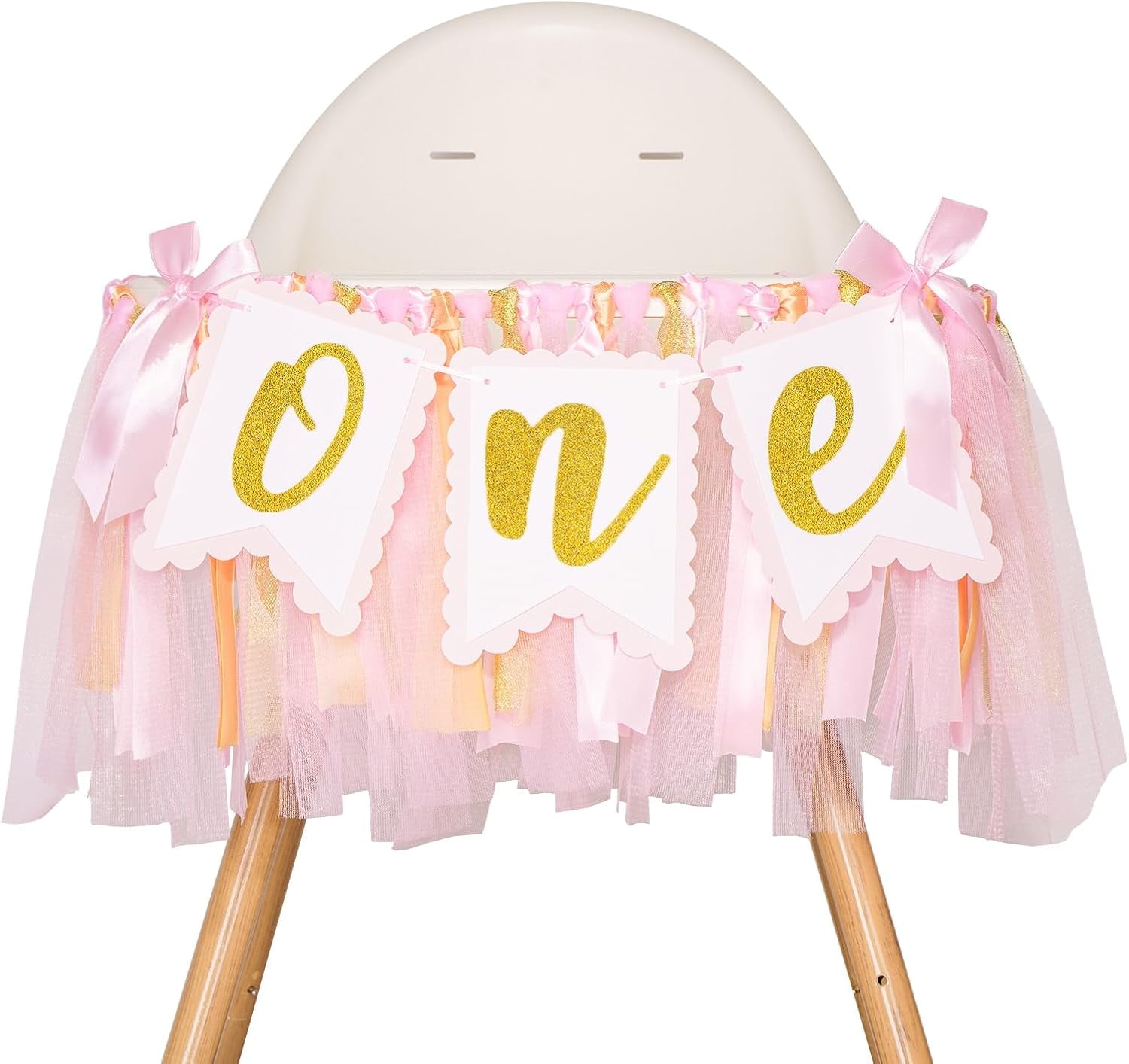 Pink 1st Highchair Banner Birthday For Girls,First Birthday Highchair ...