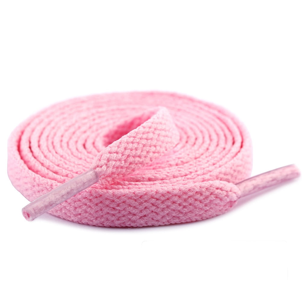Pink 2 Pair Flat Shoe laces Shoelaces for Athletic Running Sneakers ...