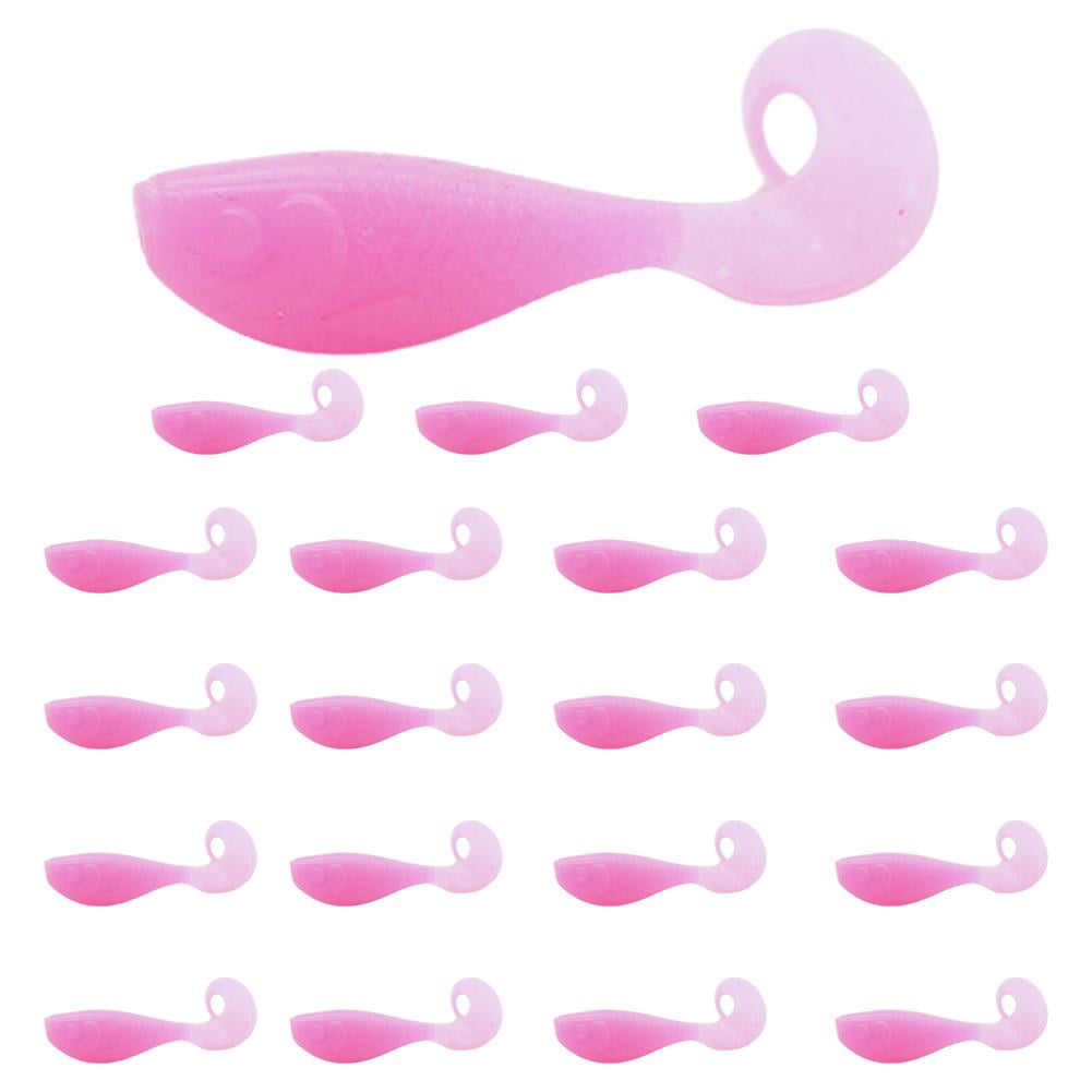 Pink 20 Road Sub-Root Fishing Micro Bait Mini Soft Bait Soft Worm Fake ...