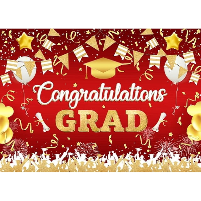 Pink 2025 Graduation Backdrop Congratulations Grad Photography ...