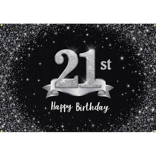 Pink 21st Birthday Backdrop Happy 21st Birthday Banner 21st Birthday ...