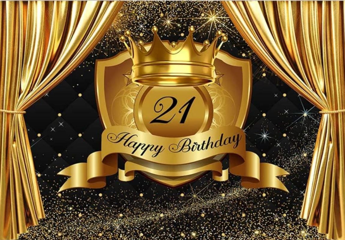 Pink 21st Birthday Backdrop Happy 21st Birthday Banner 21st Birthday ...