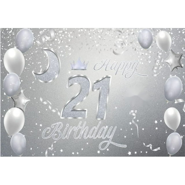 Pink 21st Birthday Backdrop Happy 21st Birthday Banner 21st Birthday ...