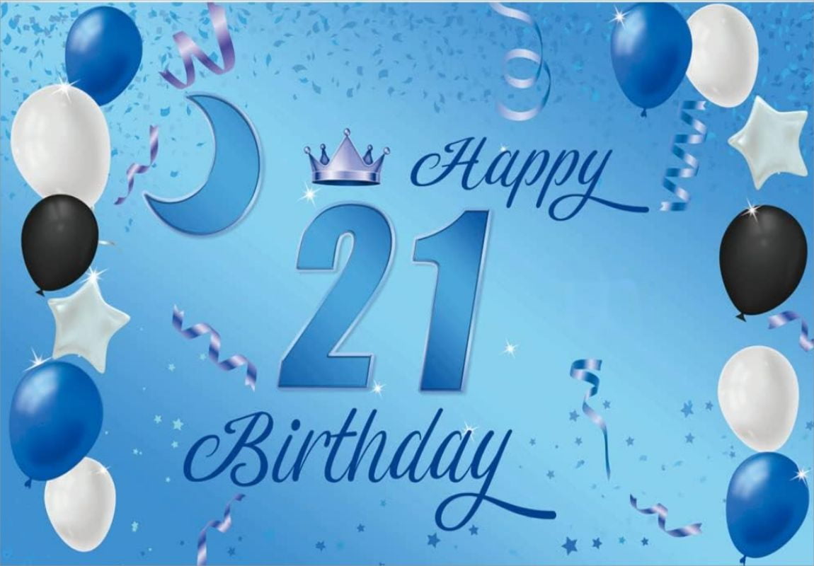 Pink 21st Birthday Backdrop Happy 21st Birthday Banner 21st Birthday ...