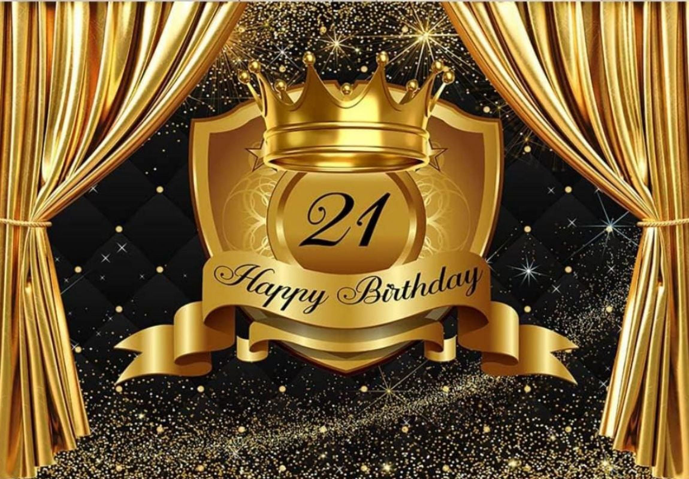 Pink 21st Birthday Backdrop Happy 21st Birthday Banner 21st Birthday ...