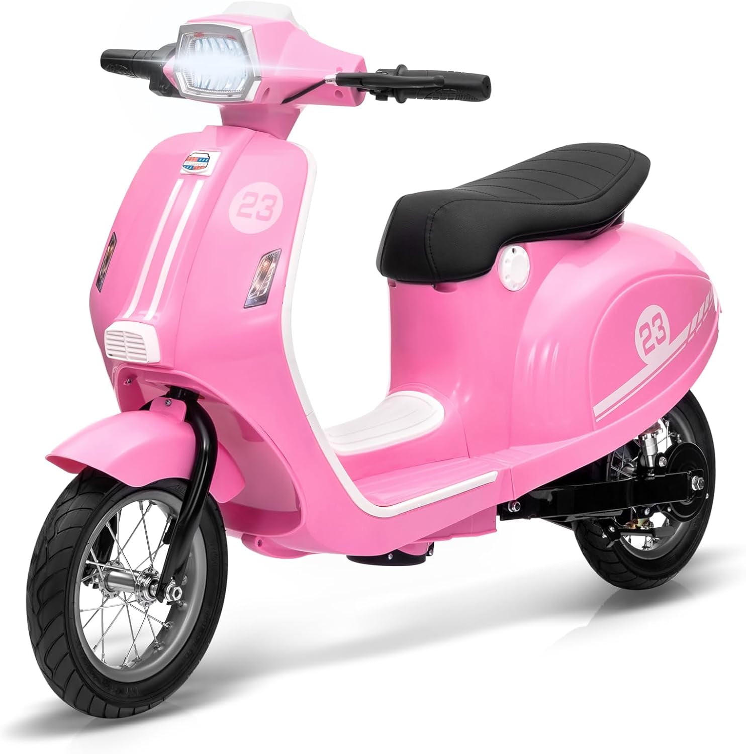Pink 24V Electric Moped Scooter For Kids Ages 8 To 12 With 350W Motor ...