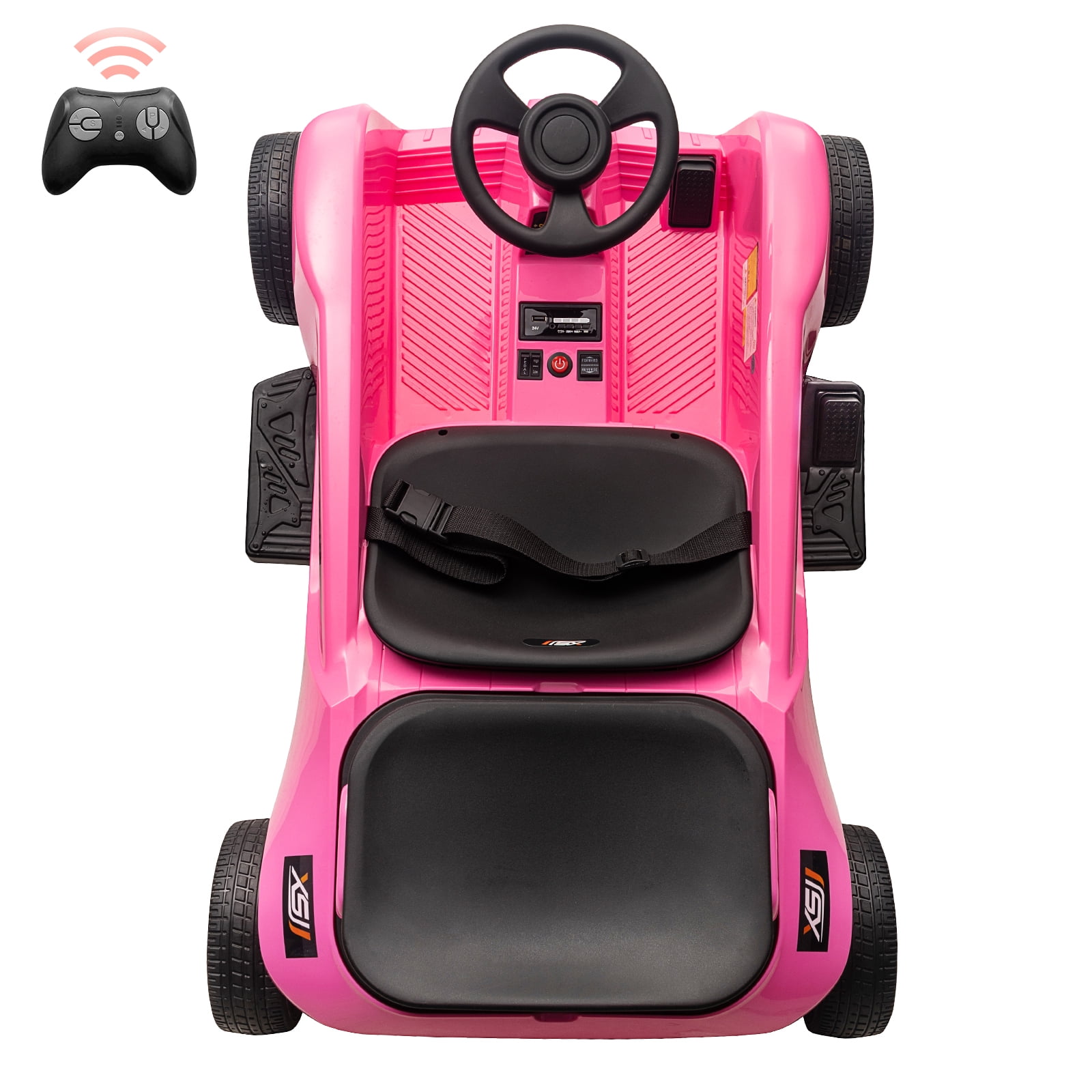 Pink 24V Two Seater Electric Ride On Car For Kids With Remote Control ...