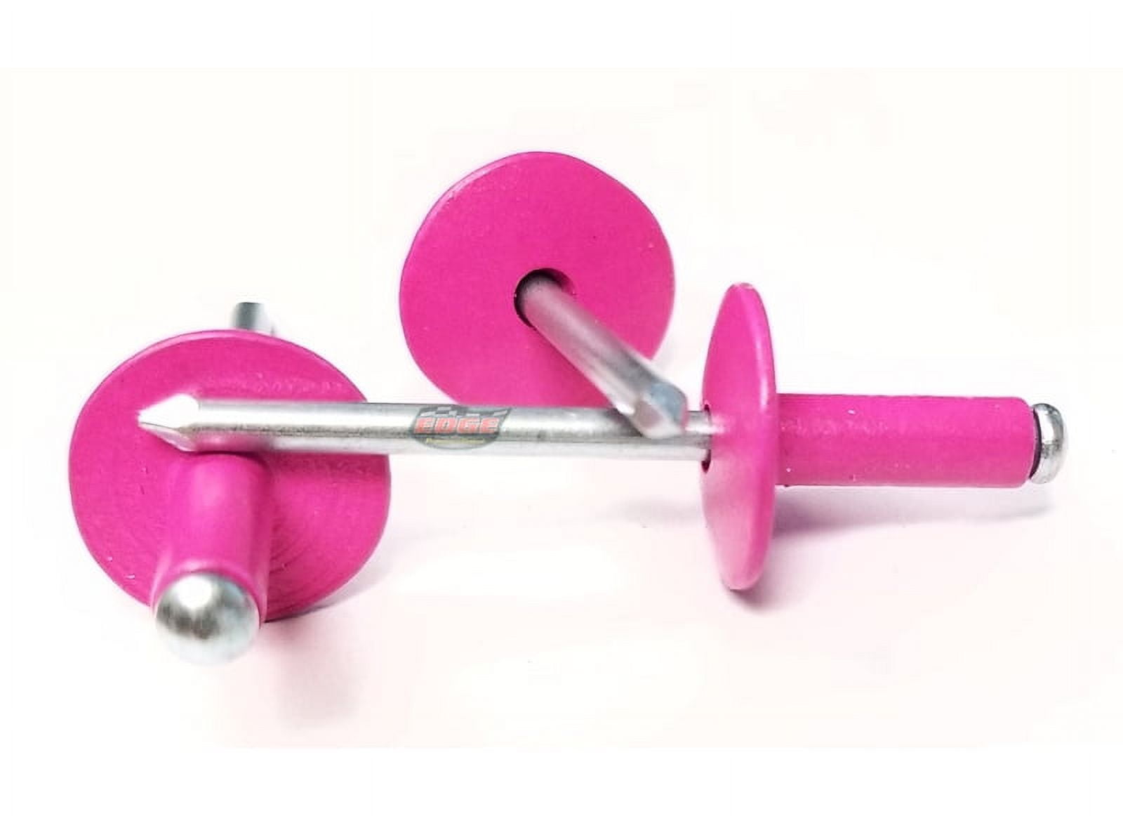Pink 3/16" Rivet Large Flange Aluminum Head Steel Mandrel Blind Pop ...