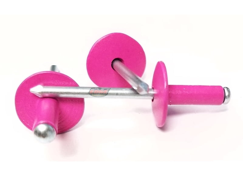 Pink 3/16" Rivet Large Flange Aluminum Head Steel Mandrel Blind Pop ...