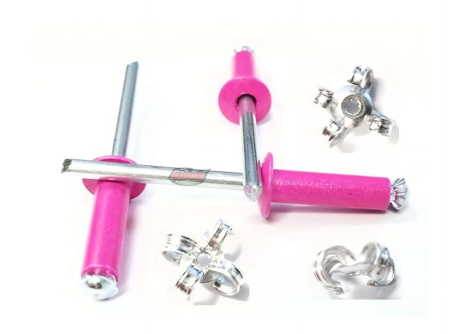 Pink 3/16" Rivet Small Head Exploding Banana Peel Aluminum Pop Rivets ...