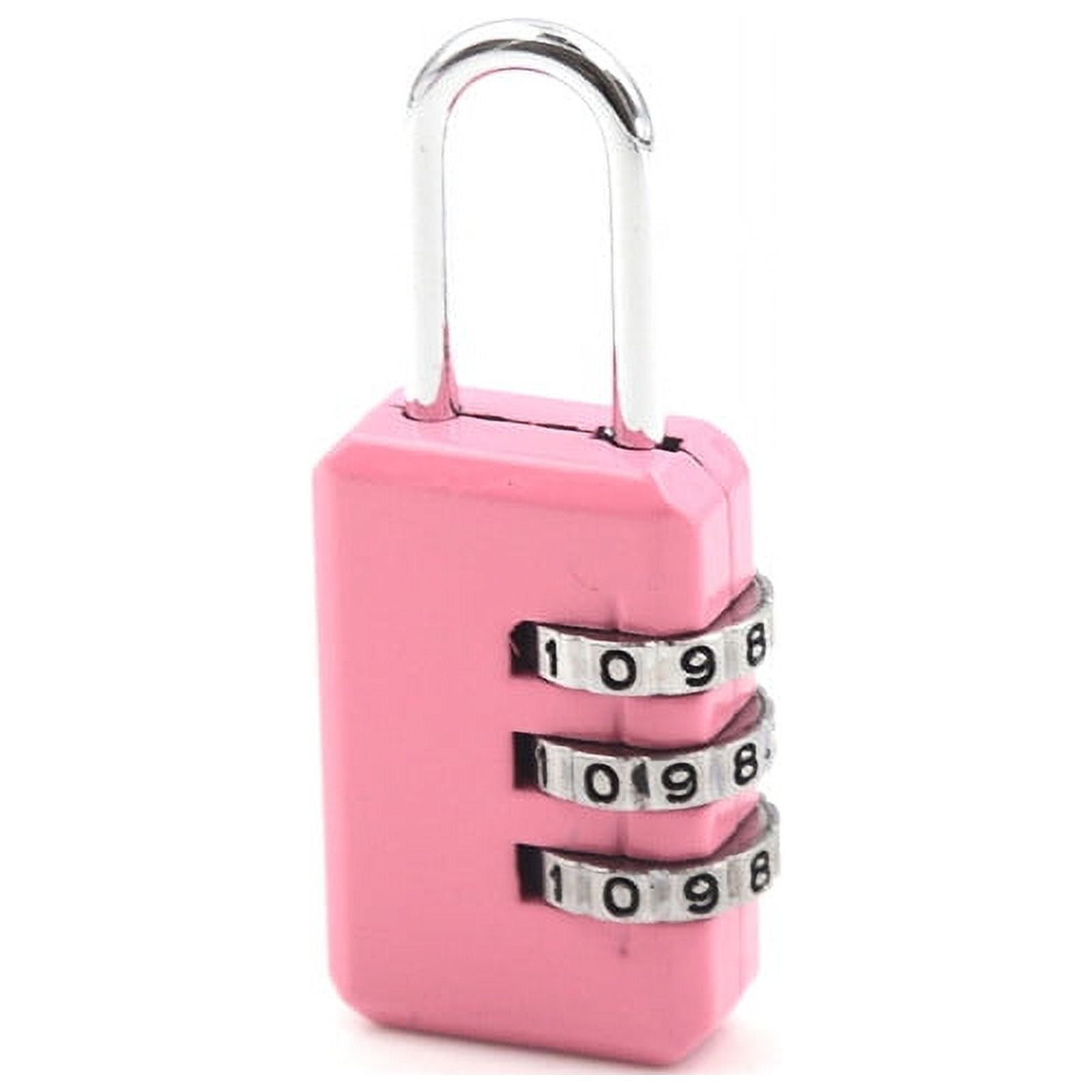 (Pink) 3 Digit Combination Padlock Coded Lock School Gym Locker Sheds ...