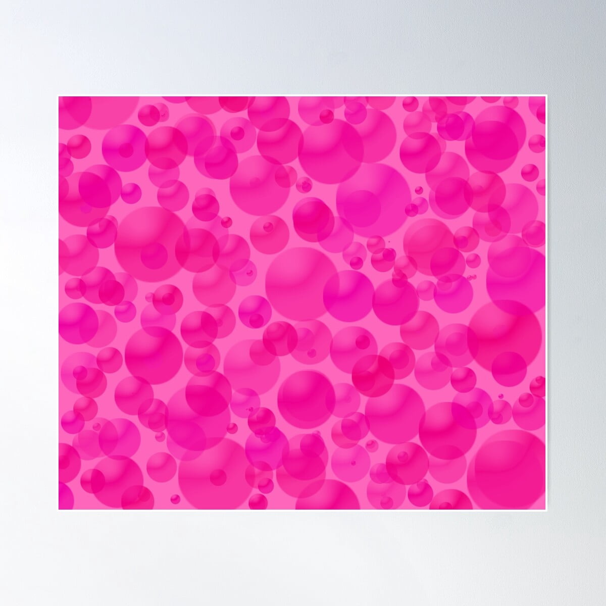 Pink 3D Balls Poster Wall Art, Modern Wall Decor For Living Room ...