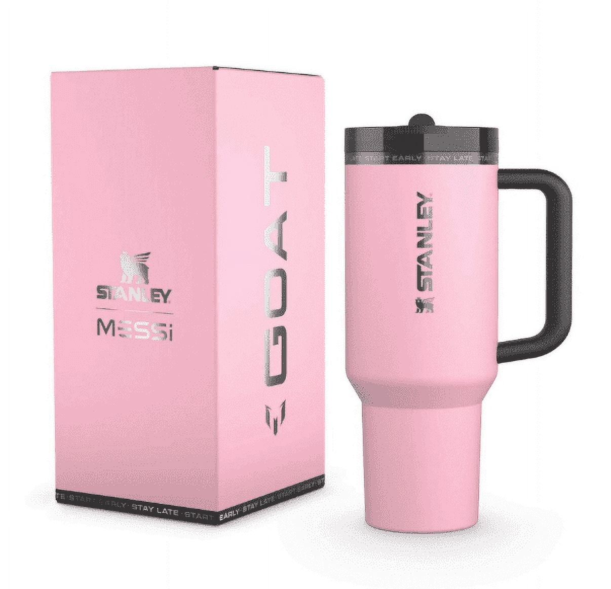 Pink 40 oz H2.0 portable handheld insulated straw water bottle, double ...