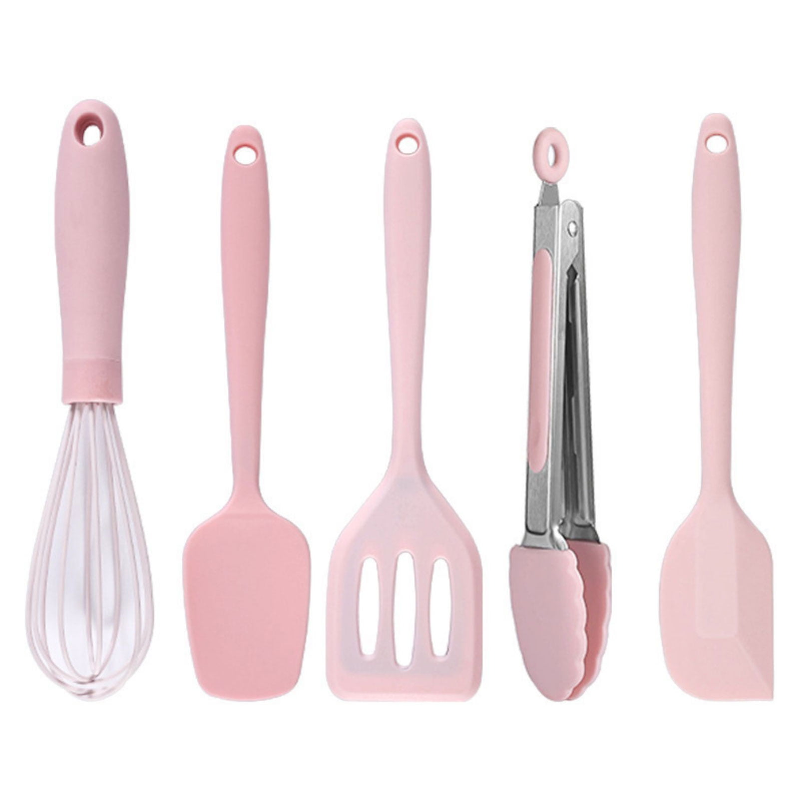 Pink 5-Piece Children's Mini Silicone Kitchenware Tool Set, Silicone ...