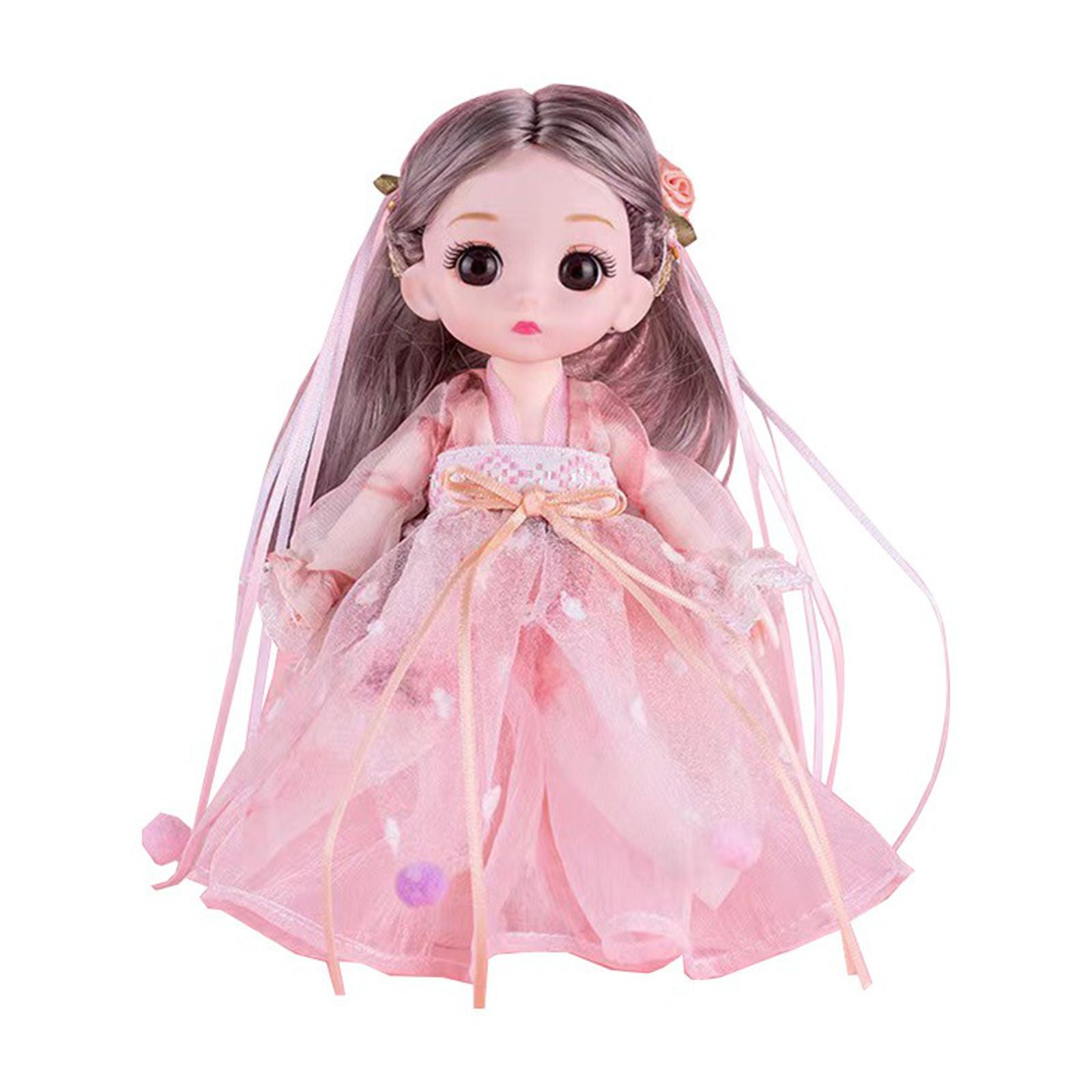 Pink 6.69 Inch Chinese Traditional Hanfu Doll Oriental Decorative Doll ...