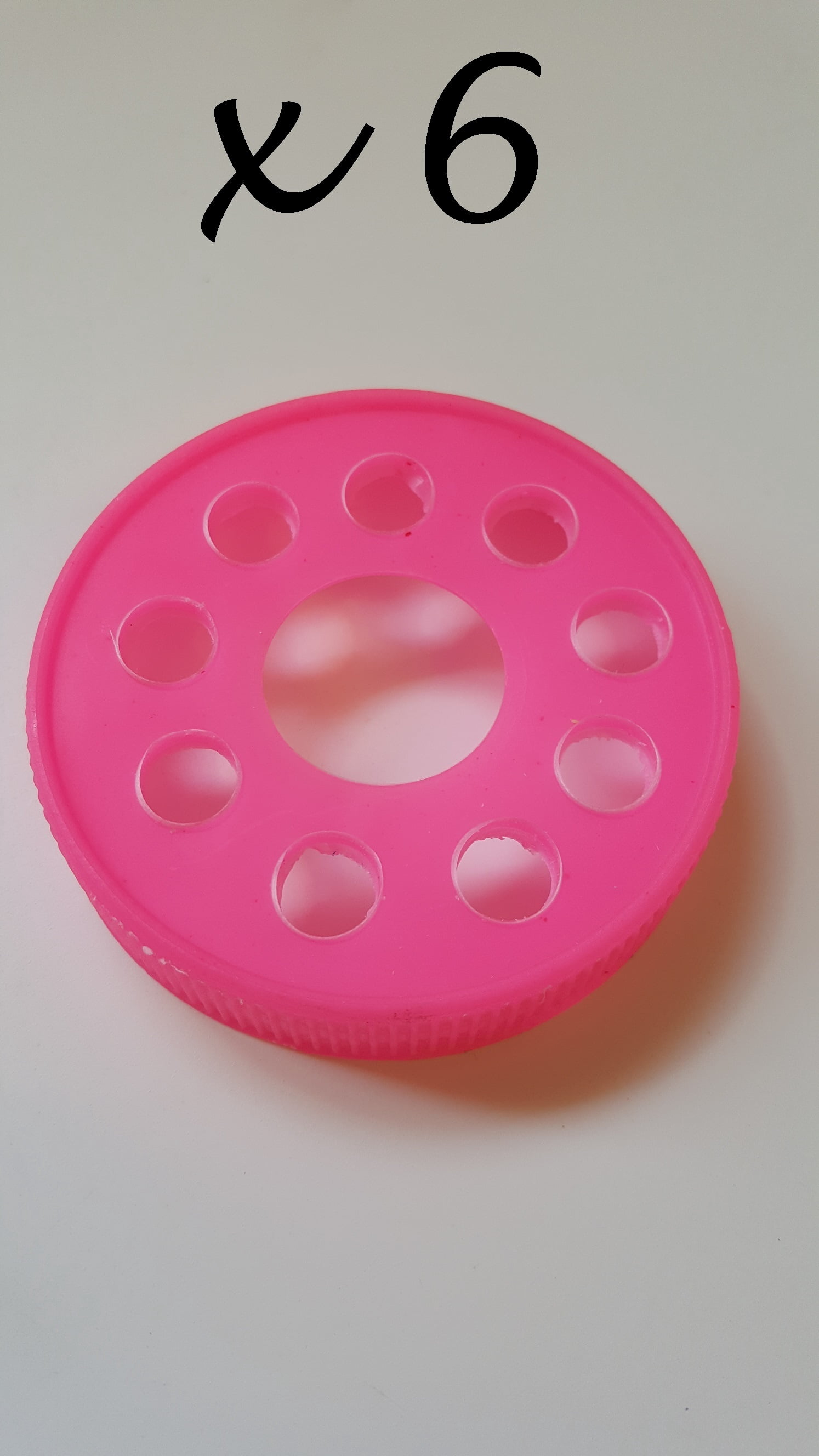Pink 6 Pack Plastic Mason Jar Flower Frog Lids - Flower Arrangement Lid ...