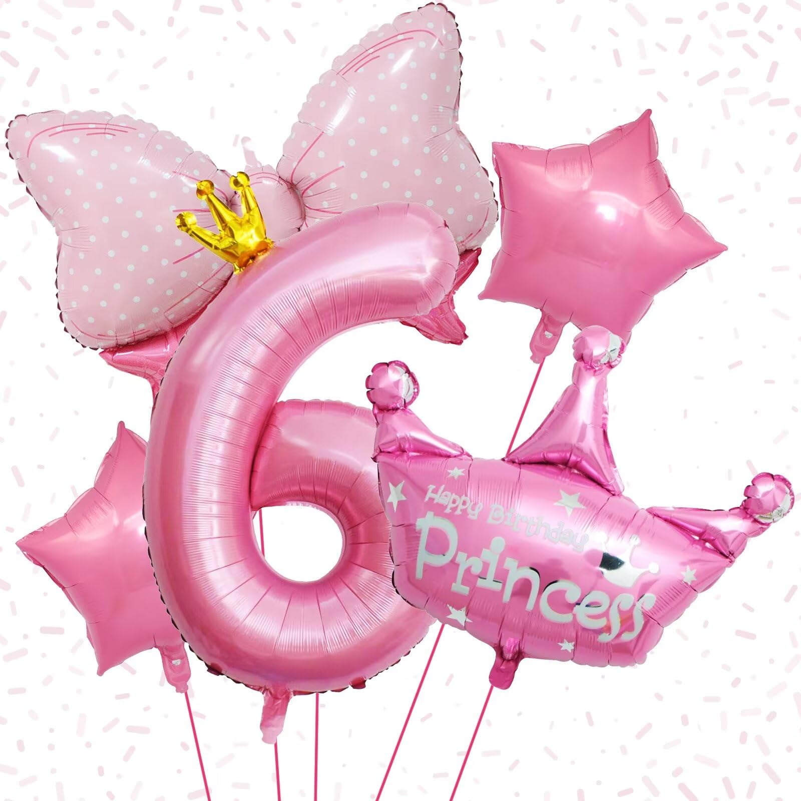 Pink 6th Birthday FEV6 Decorations, Pink 6th Birthday Balloon 40 Inch ...