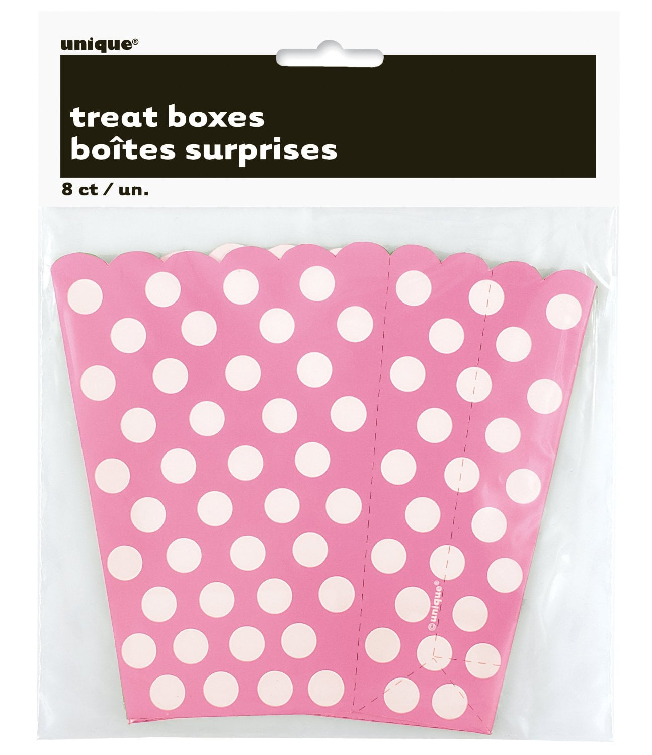 Pink 8 ct Polka Dot Treat Boxes Party Favors Unique 59295 - Walmart.com