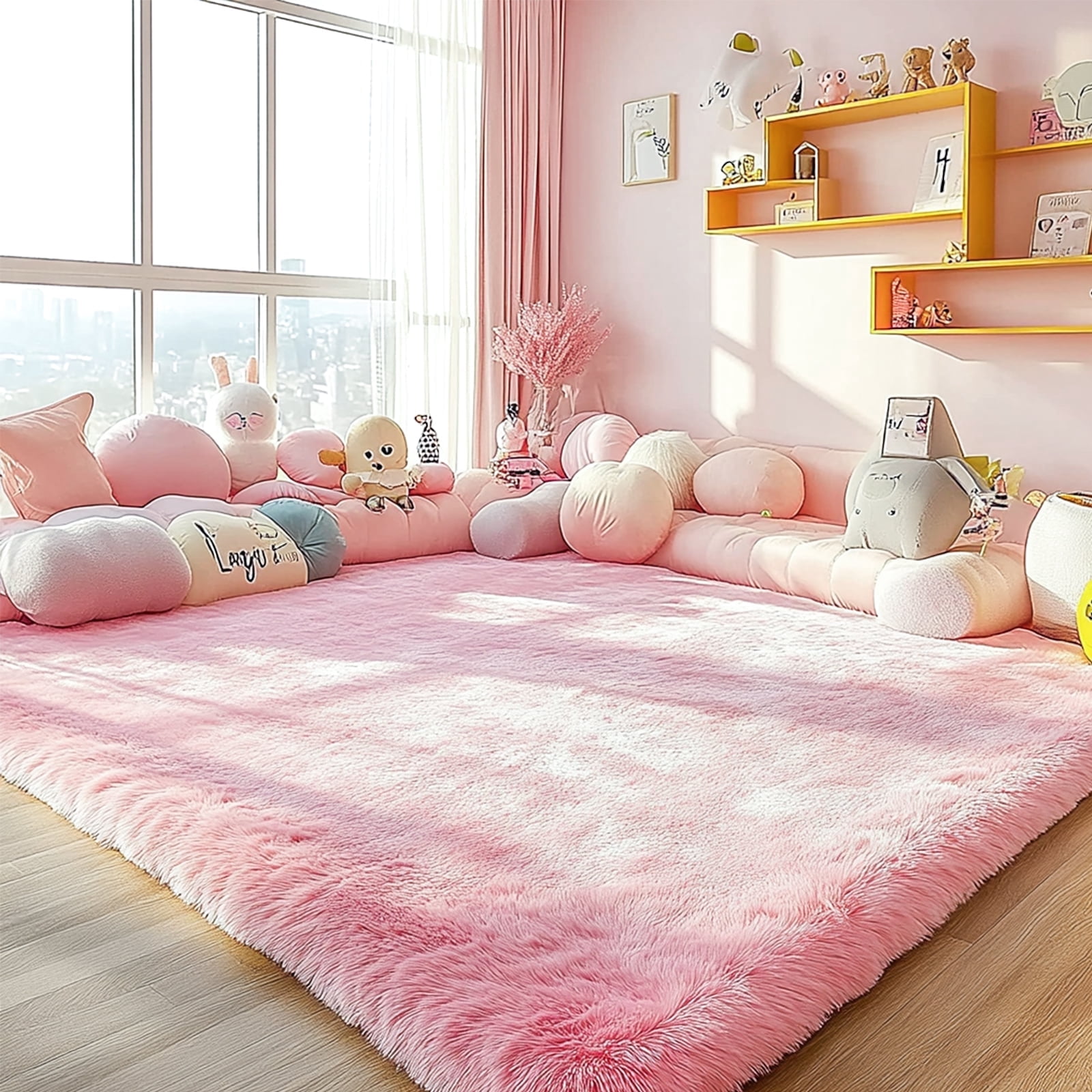 Pentantan Shag Area Rugs, 9ft x 12ft Soft Fluffy Indoor Carpet for ...
