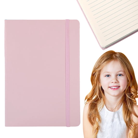 Pink A5 Hardcover Notebook College Ruled 200 Pages with Elastic Closure ...