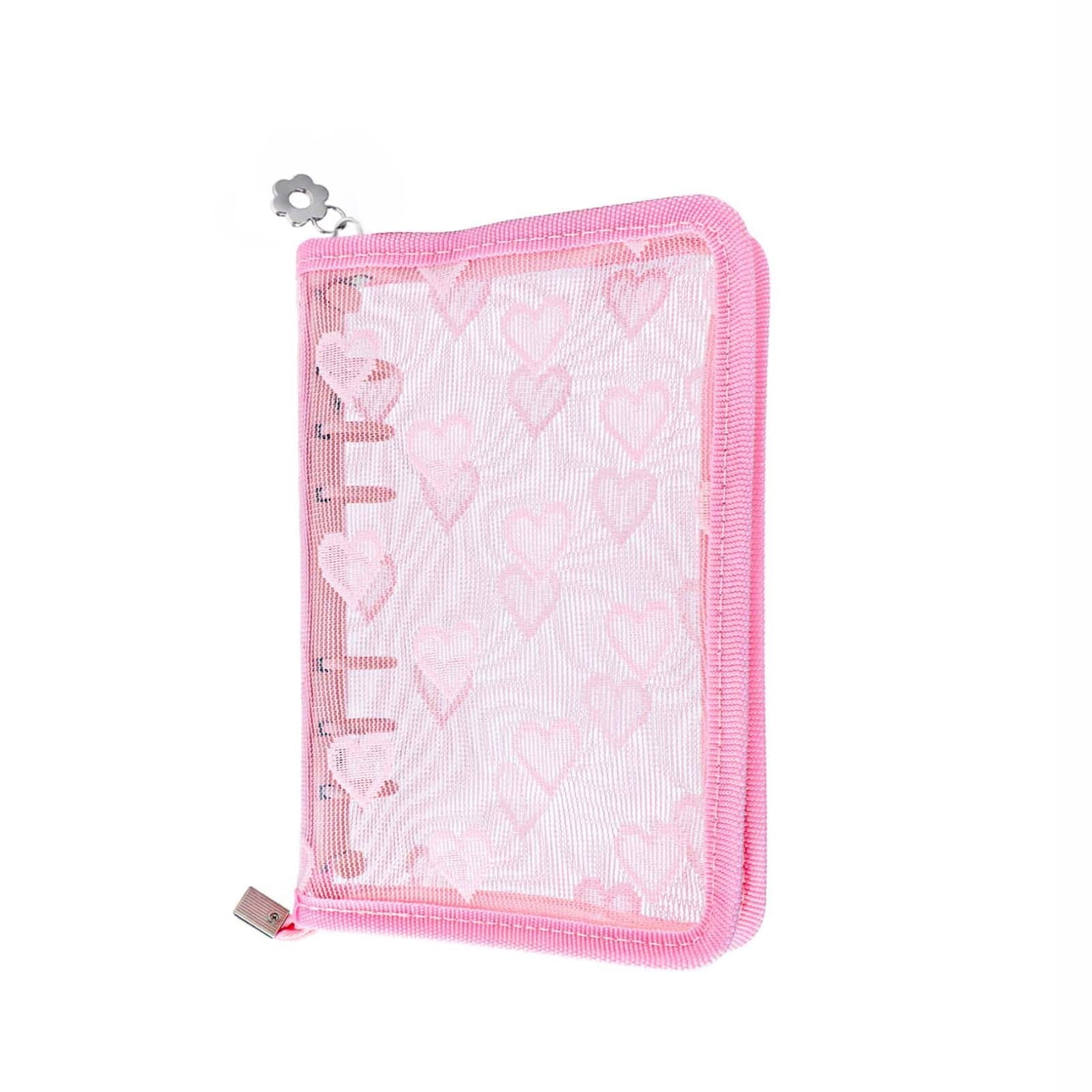 Pink A6 Binder Zipper Cash Envelope Wallet 6 Ring Lace Zip Budget ...