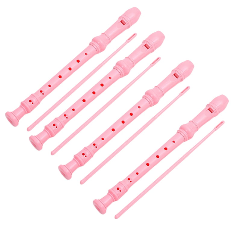 Pink ABS Recorder Treble 8-Hole Musical Instrument Flute Children Adult ...