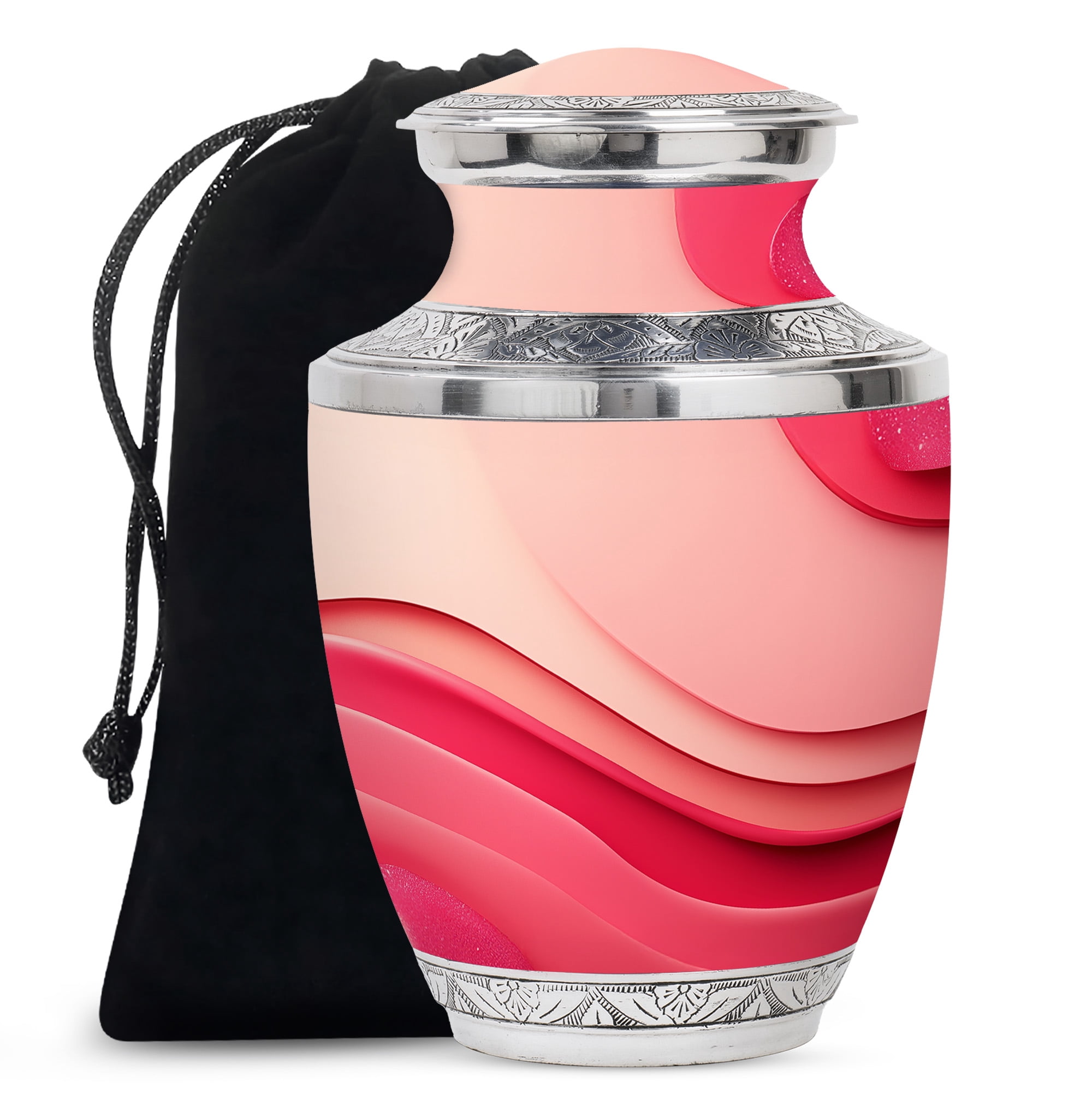 Pink Abstract Design Funeral Urns For Human shes Adult Female & Male ...