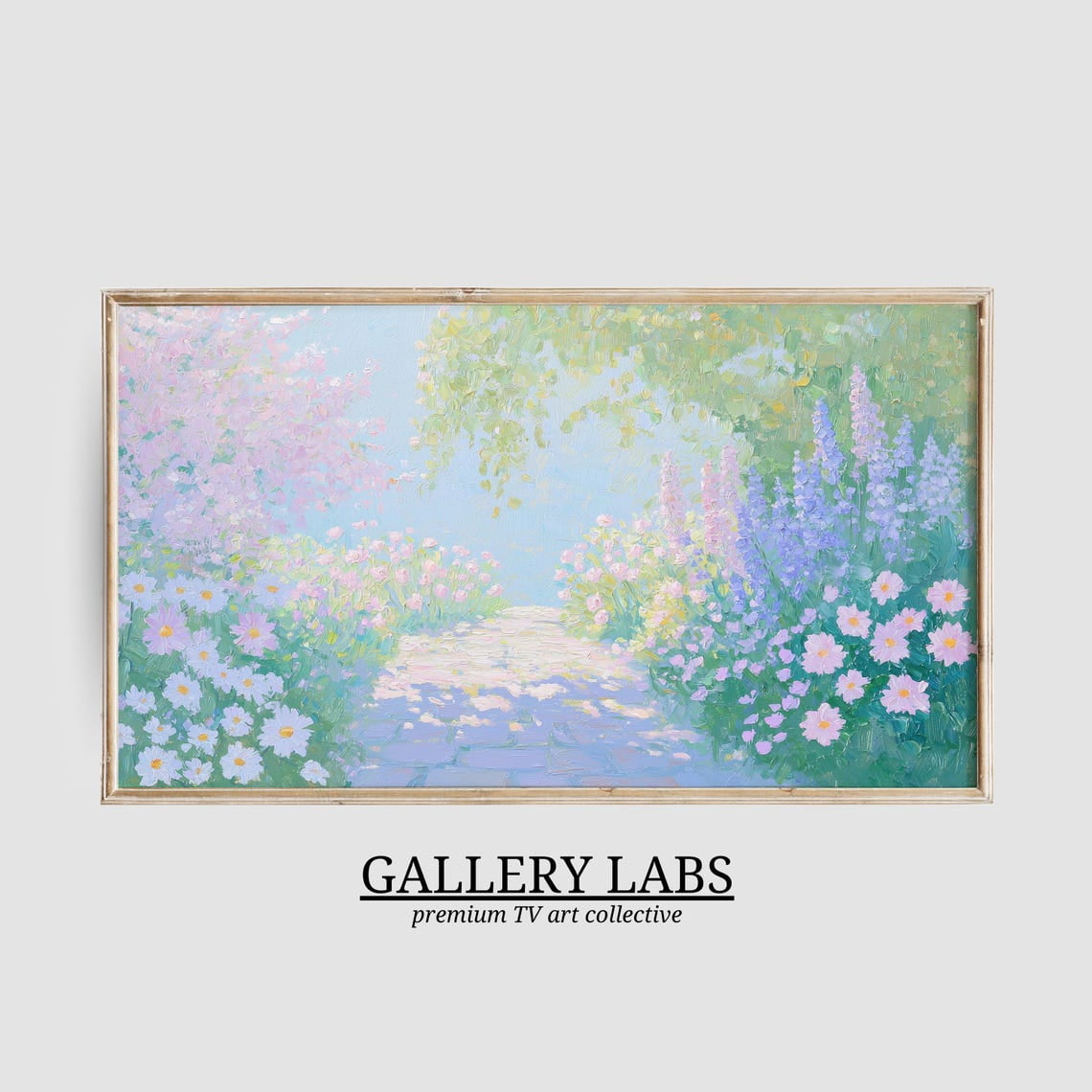 Pink Abstract Wildflower Samsung Frame Tv Art • Trendy Flower Field Art ...